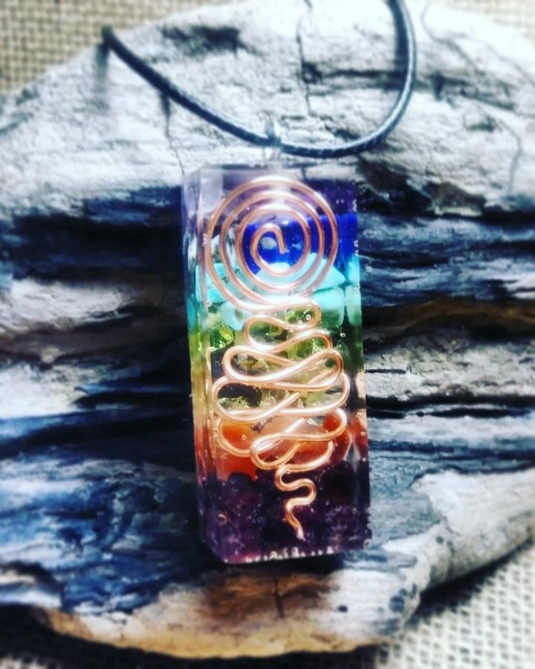 7 Chakra Pendant,chakra Orgone Pendant, Orgone Bar, Orgone Pendant ...