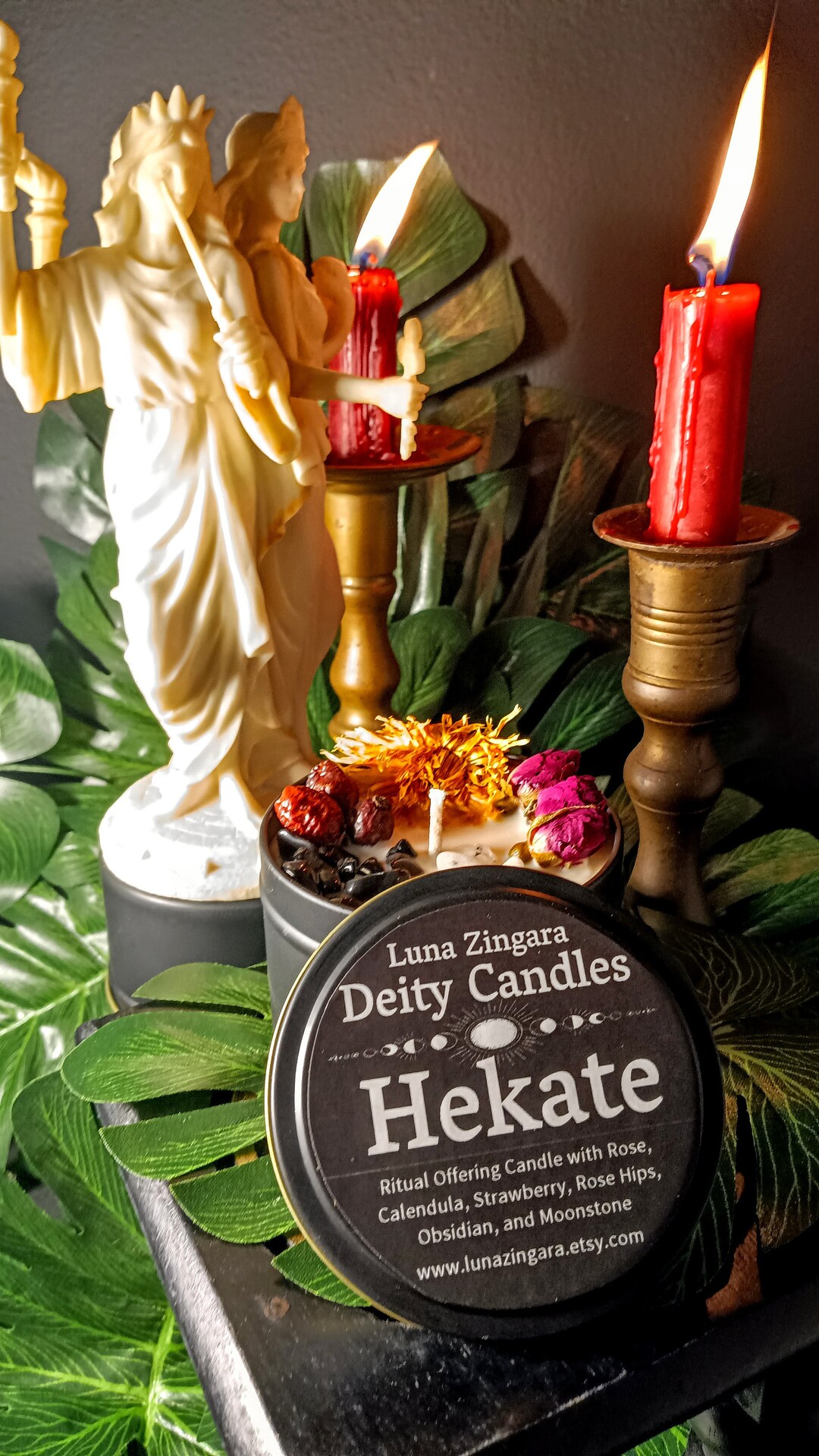 Hekate Ritual Candle, Hecate Deity Candle, Hekate Offering Candle, Herb ...