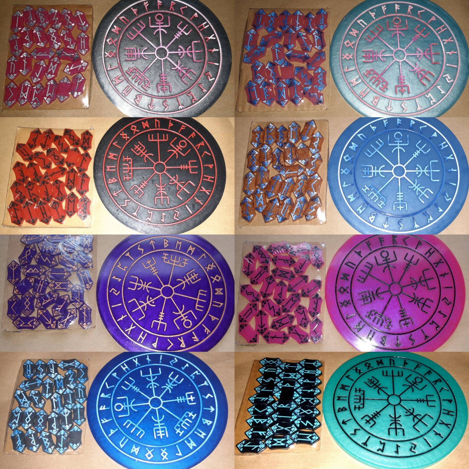 Rune Stone Set. Rune Divination Set. Resin Rune Set. Divination Tray ...