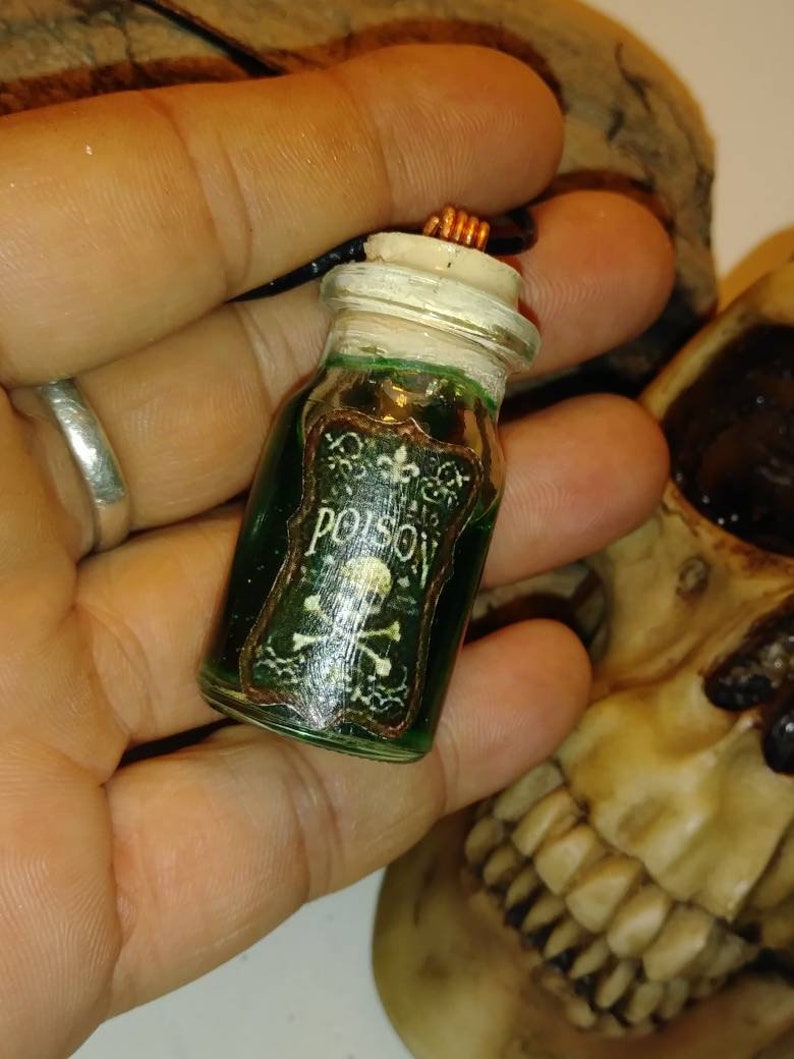 Poison Bottle Pendant... Witches Spell Bottle Magic Spell - Etsy