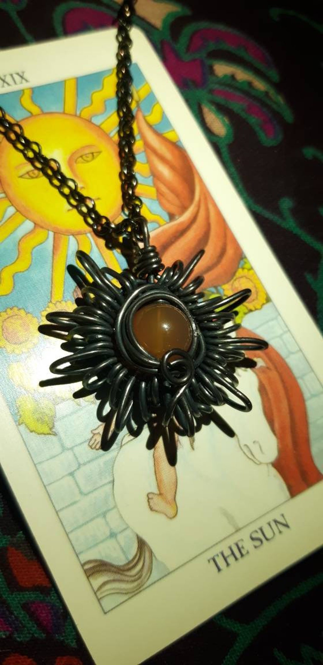 Carnelian Sun Amulet, Sun Wire Wrap, Copper Wire Wrap, Carnelian Amulet ...