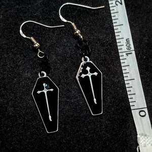 Coffin Earrings, Halloween Coffin Earrings, Gothic Coffin Earrings ...