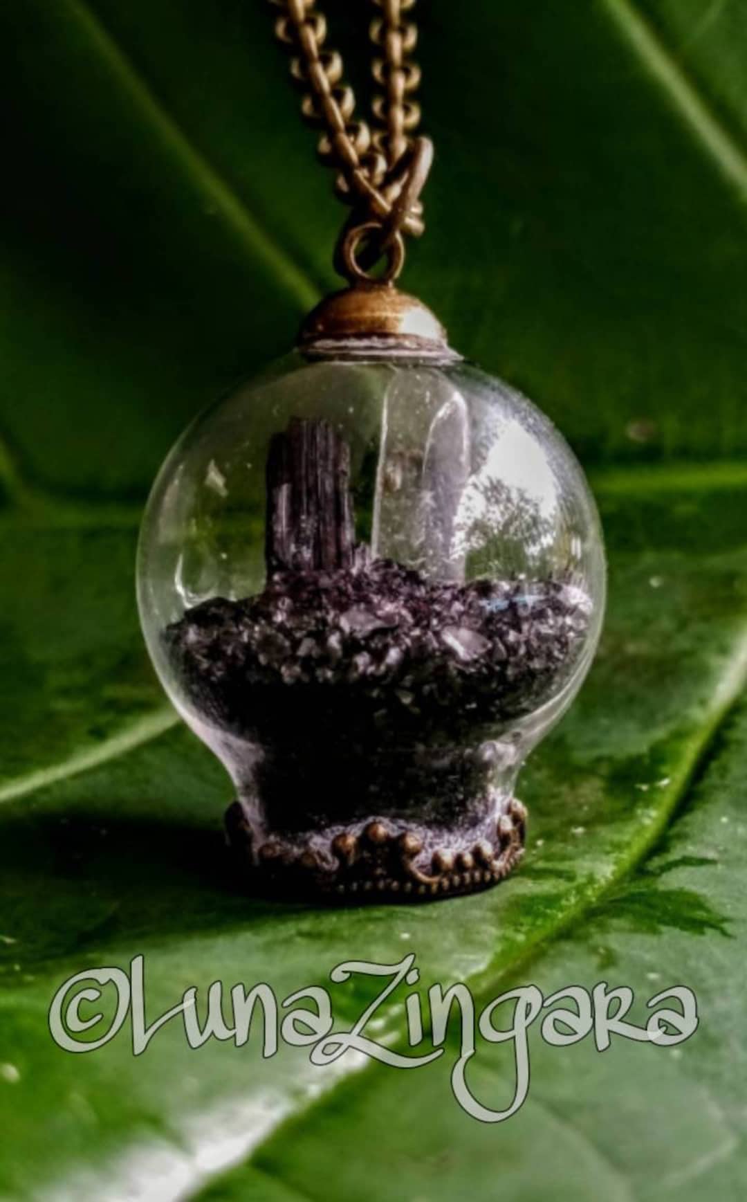 Protection Amulet Pendant, Witchball Pendant, Crystal Ball, Banish ...