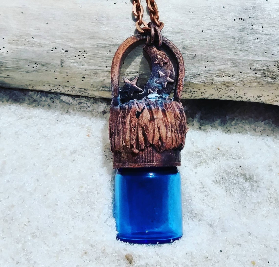 Moon Bottle Pendant Essential Oil Pendant Bottle Pendant | Etsy