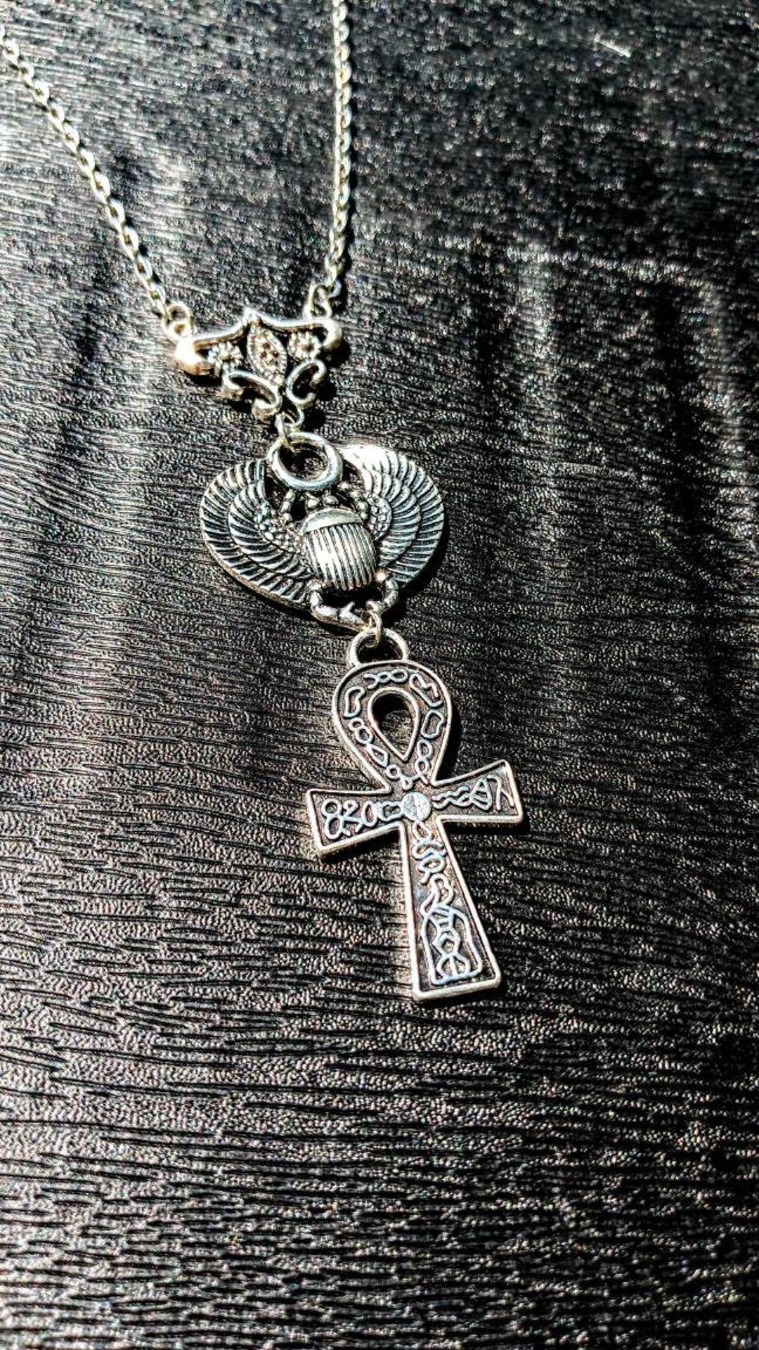 Ankh Pendant, Ankh Amulet, Scarab Amulet, Egyptian Protection Amulet ...