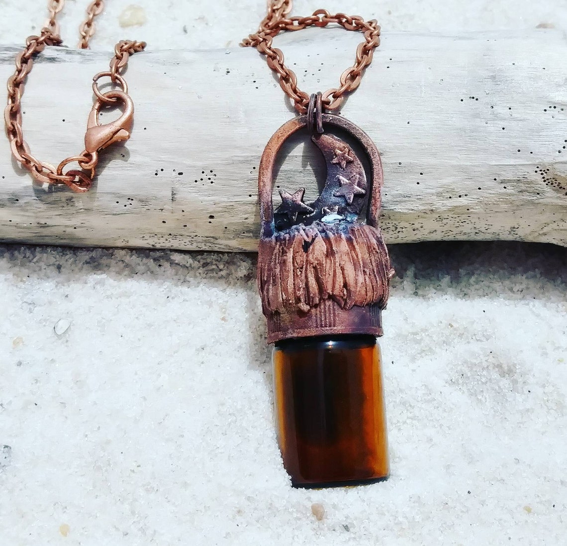 Moon Bottle Pendant Essential Oil Pendant Bottle Pendant | Etsy