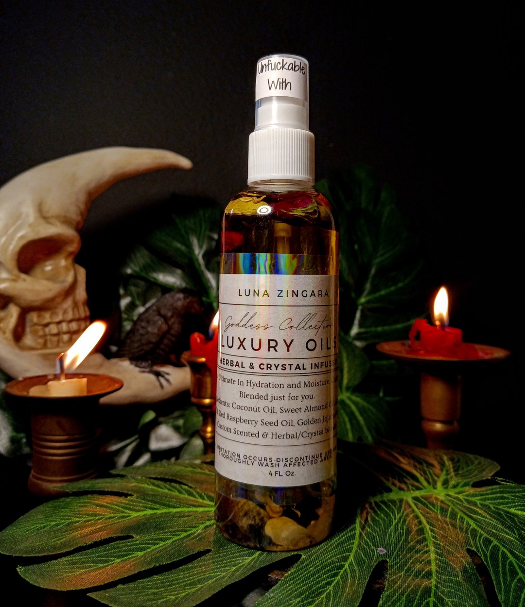 Luxury Body Oil, Skin Drenching Oil, Crystal Infused Oil, Custom ...