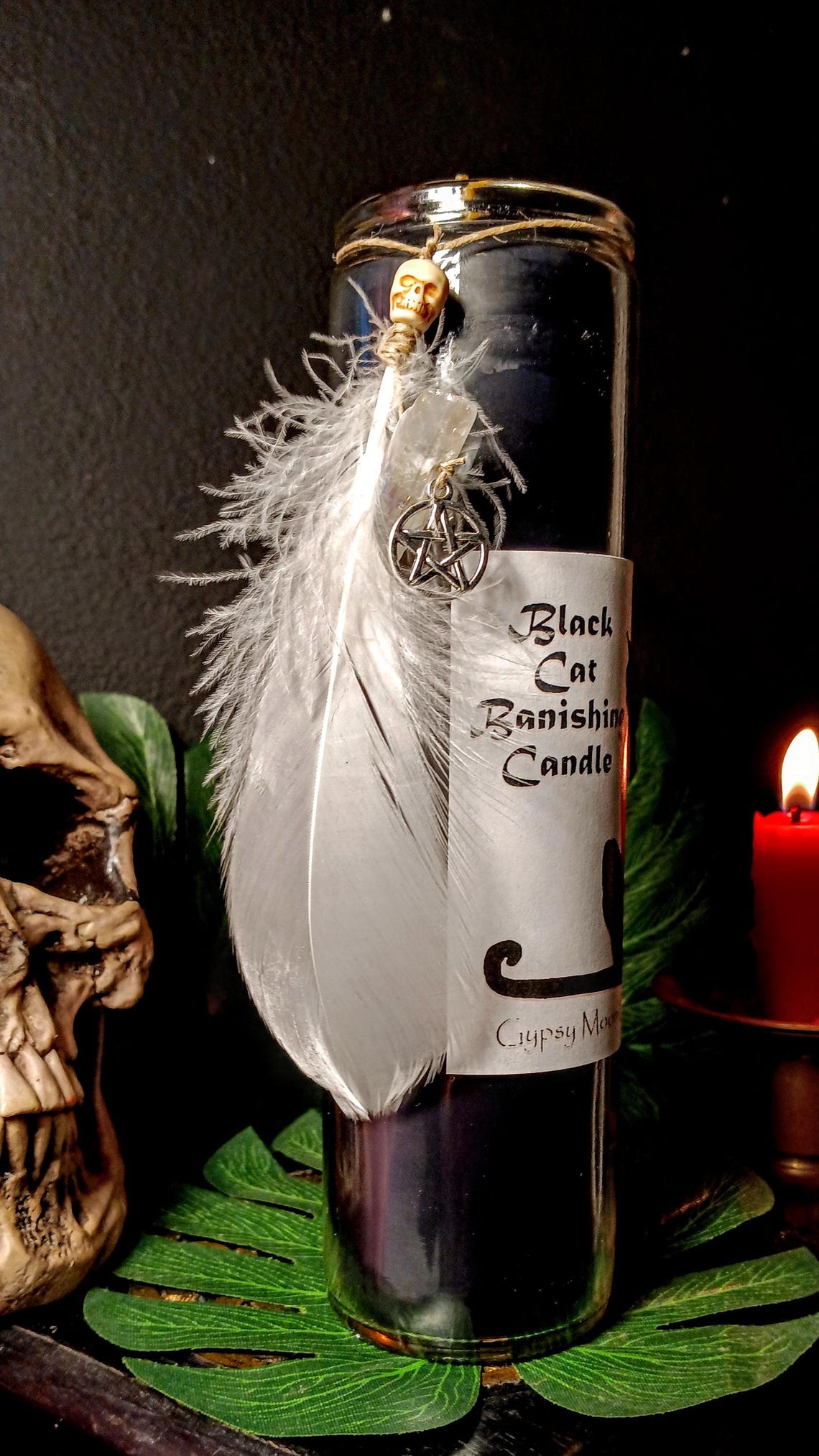 Herbal Infused Banishing Candle, Ritual Spell Candle, Protection From ...