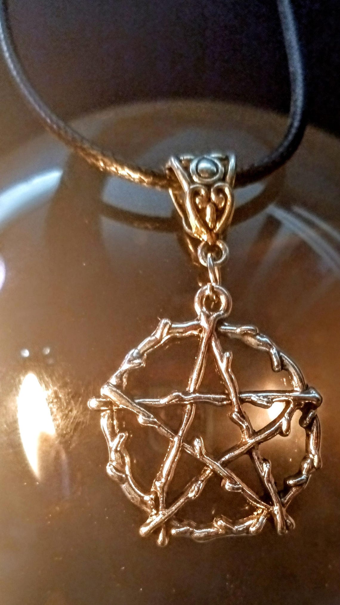 Pentacle Pendant, Pentagram Pendant, Silver Twig Pentacle, Pentacle ...