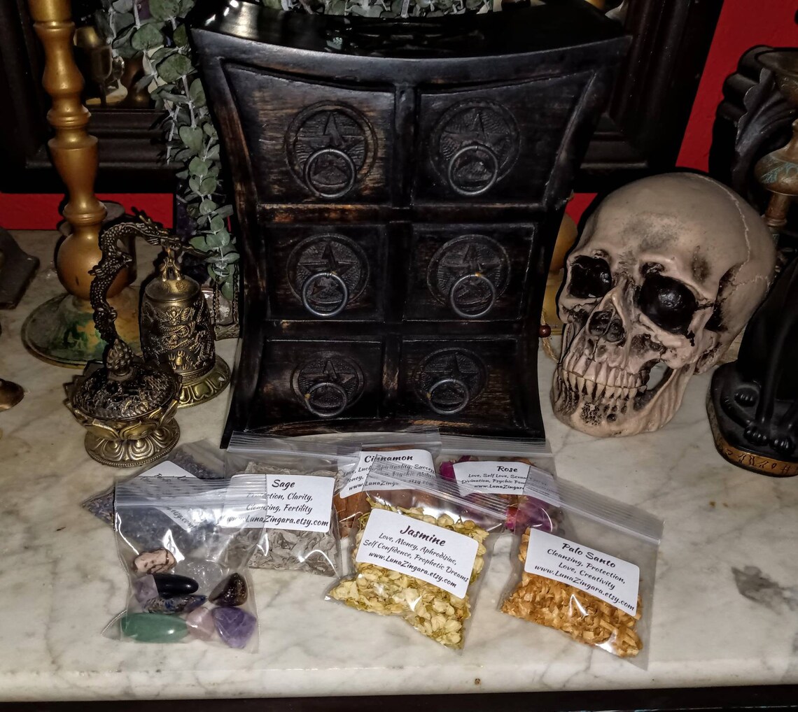 Altar Chest 6 Drawer Herb Chest Herb Chest Baby Witch Kit - Etsy