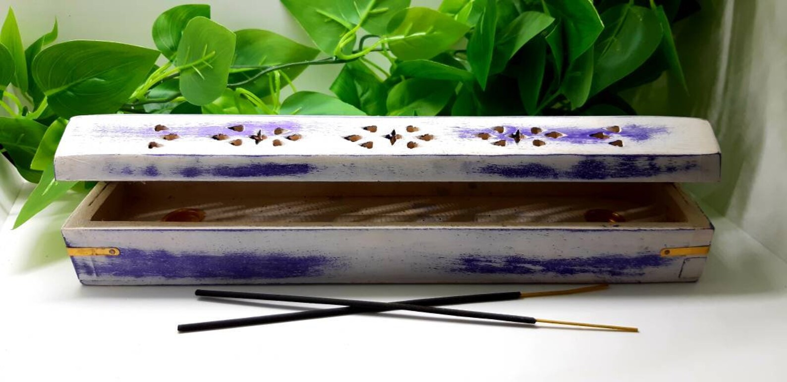 Incense Burner, White Coffin Style, Incense Holder, Incense Stick ...
