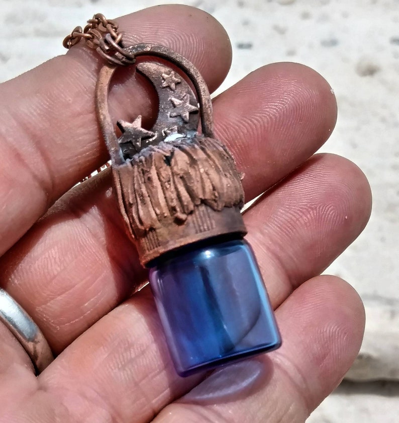 Moon Bottle Pendant Essential Oil Pendant Bottle Pendant - Etsy