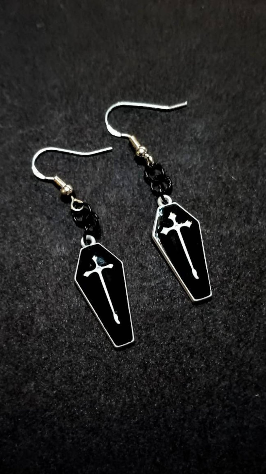 Coffin Earrings, Halloween Coffin Earrings, Gothic Coffin Earrings ...