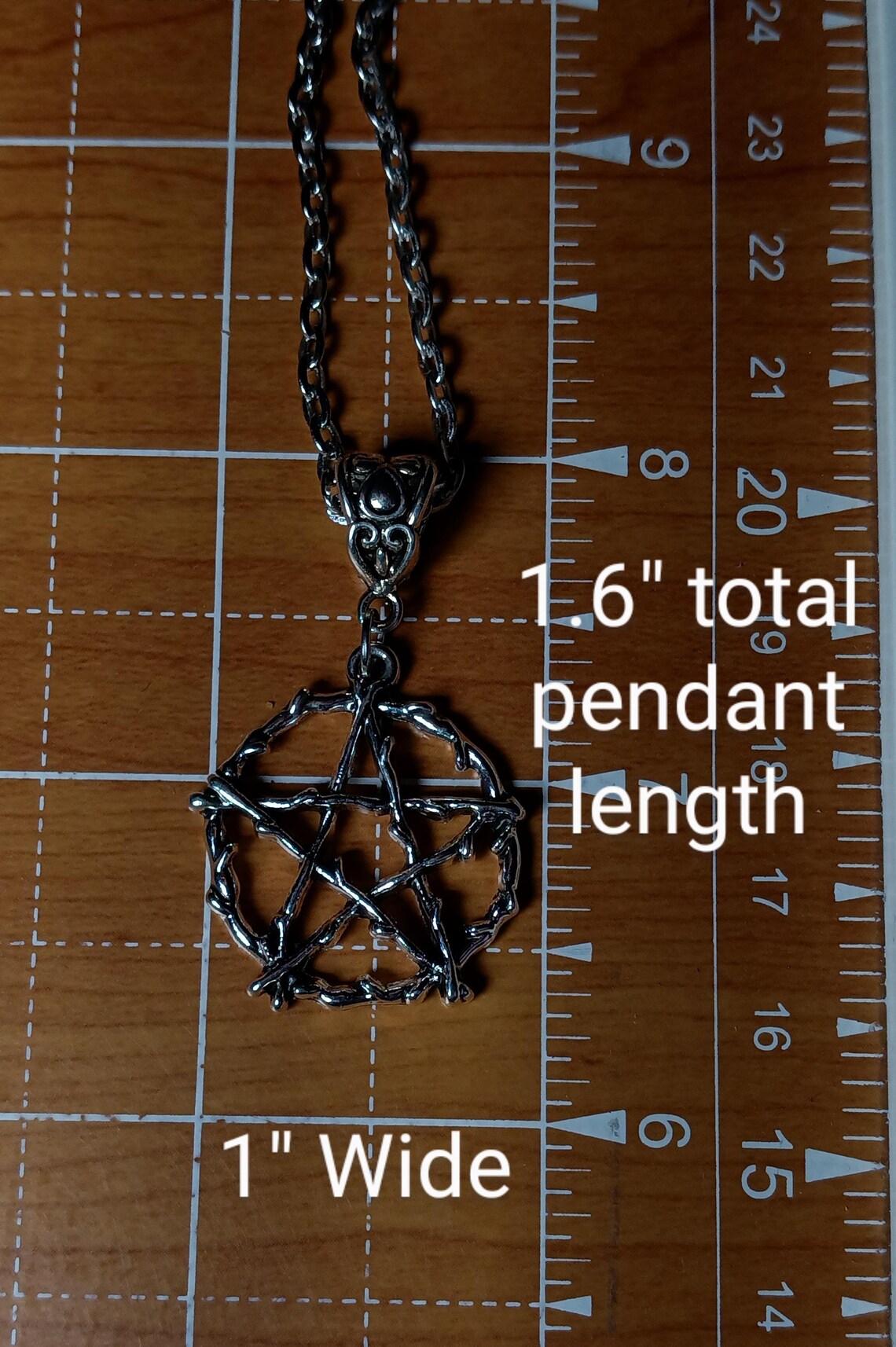 Pentacle Pendant, Pentagram Pendant, Silver Twig Pentacle, Pentacle ...