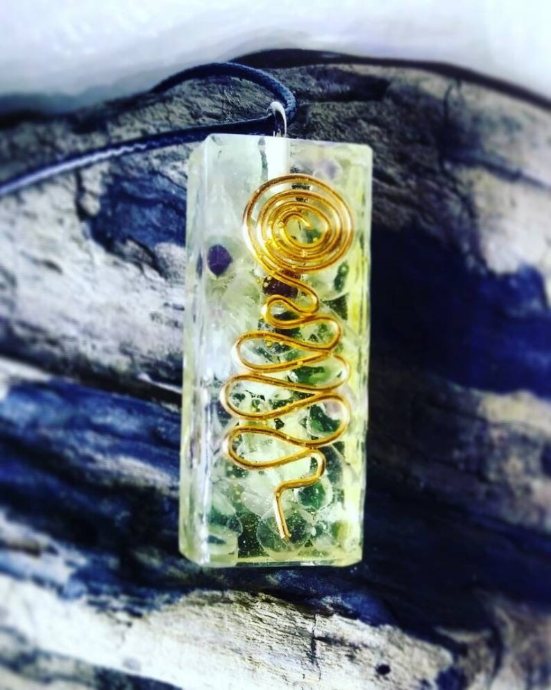 Fluorite Orgone Pendant Orgone Bar Orgone Pendant Chakra | Etsy
