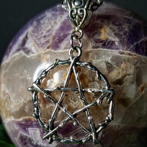 Pentacle Pendant, Pentagram Pendant, Silver Twig Pentacle, Pentacle ...
