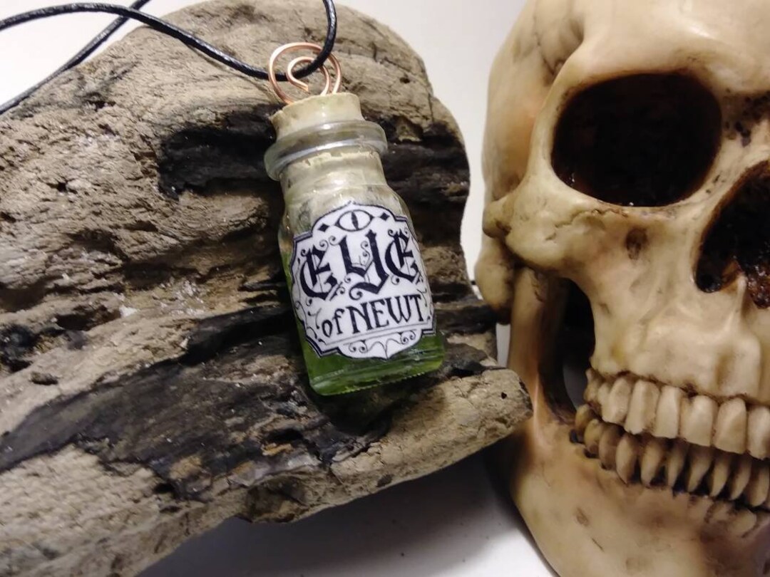 Eye of Newt Bottle Pendant. Witch Spell Bottle, Magic Spell Bottle ...