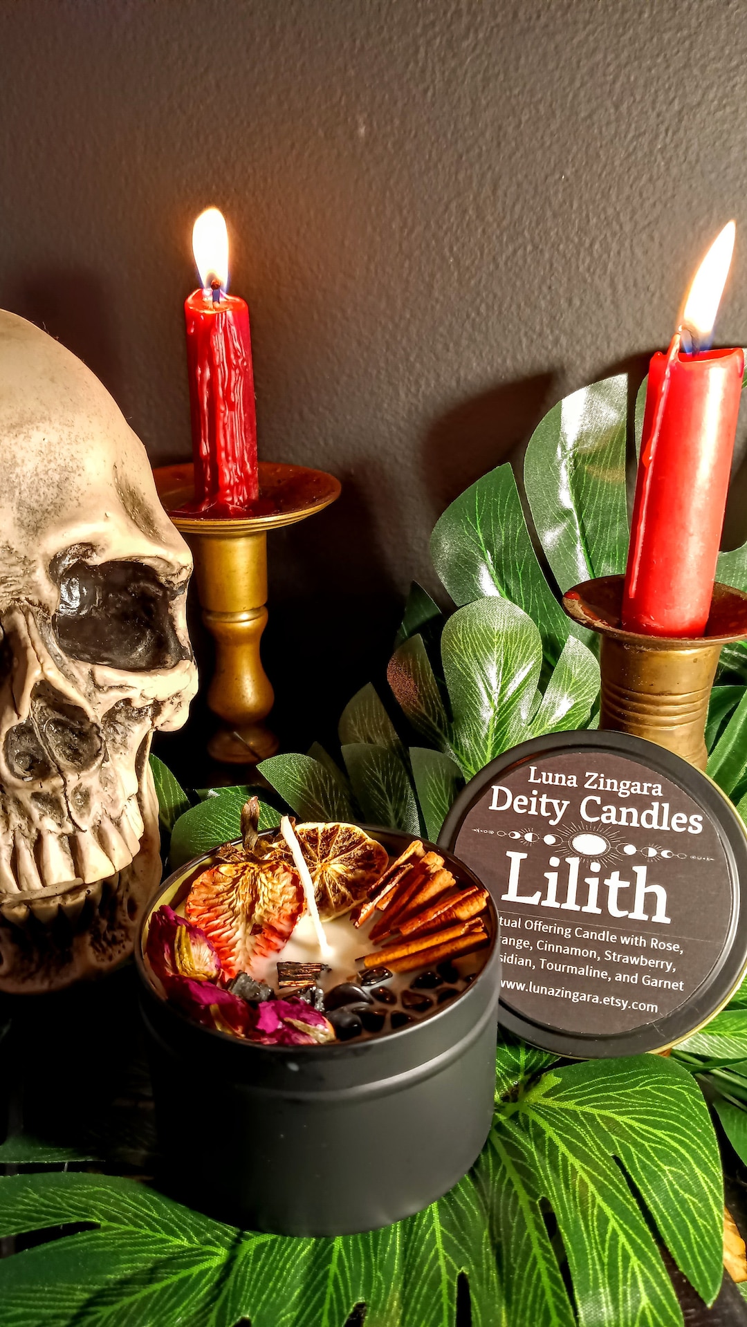 Lilith Ritual Candle, Lilith Deity Candle, Lilith Offering Candle, Herb ...