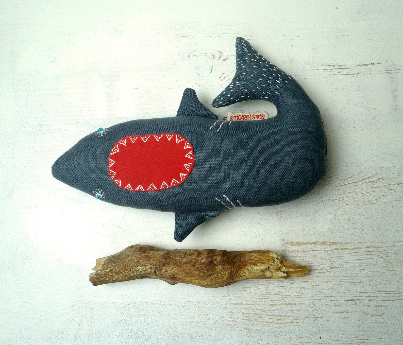 Shark, Shark Toys, Hand-embroidered Doll, Dolls, Cloth Doll, Natural ...