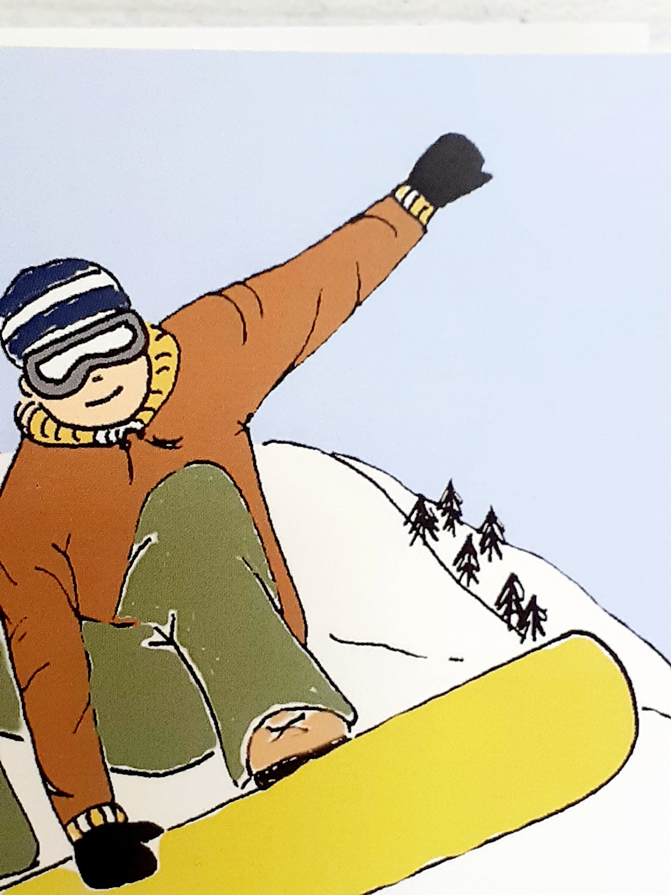 Snowboarding Card/ Snowboard Card - Etsy Ireland