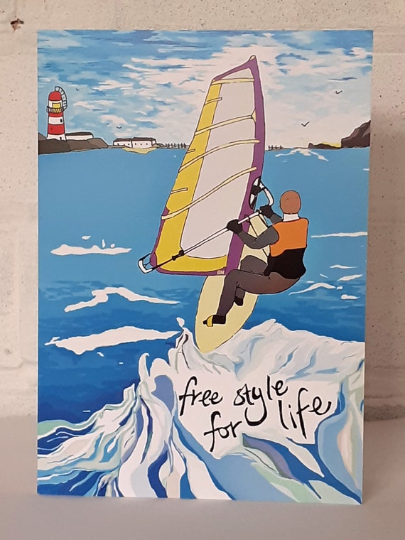 Windsurfing Card for a Windsurfer/ Watersports Enthusiast. | Etsy UK