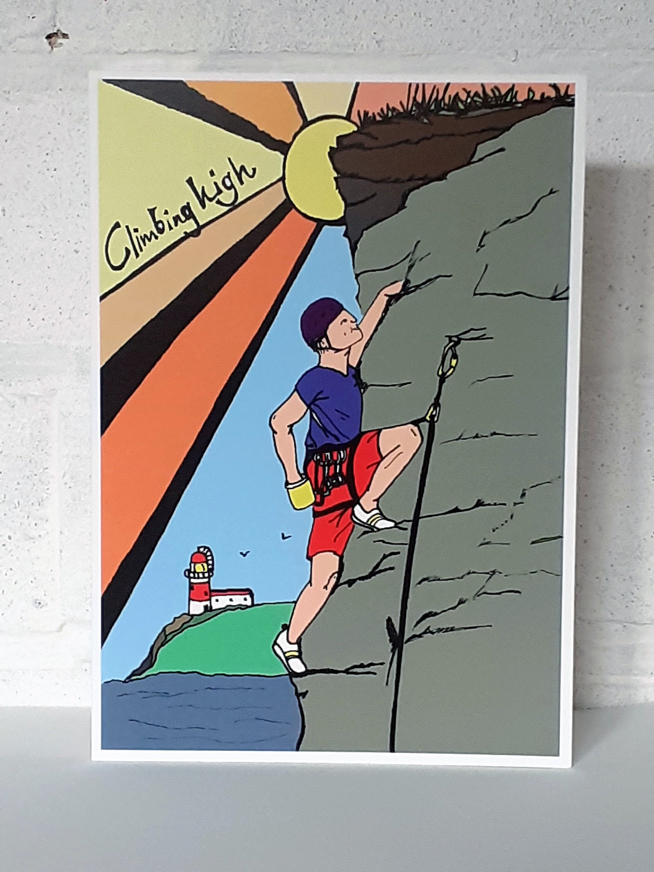 Rock Climbing Card/ Climbing Card/ Climbing in the Uk. Outdoor Sports ...