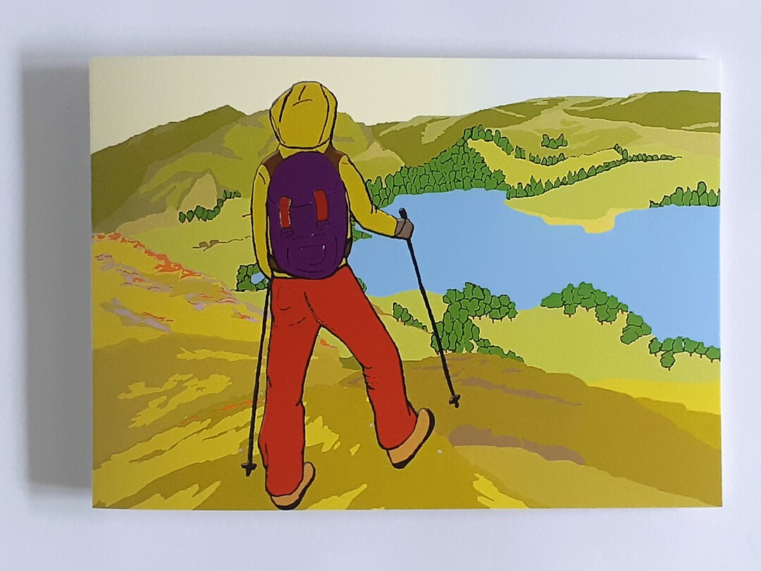 Hiking Card/ Walking Card/ Rambler Card - Etsy