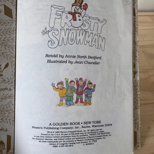 Little Golden Book Frosty the Snowman C. 1992 Children's Classic ...
