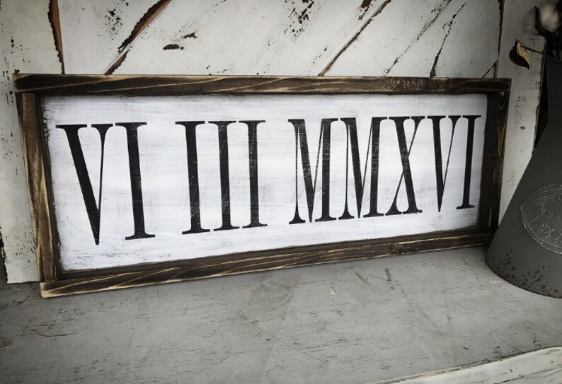 Roman Numerals// Anniversary // Wedding // Wedding Gift // Wedding ...