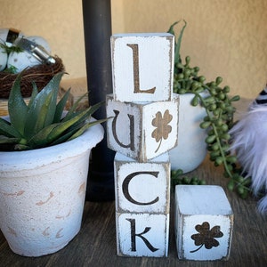St Paddy Blocks, St. Paddy’s Decor, St. Patrick’s Day Decor, Tiered ...