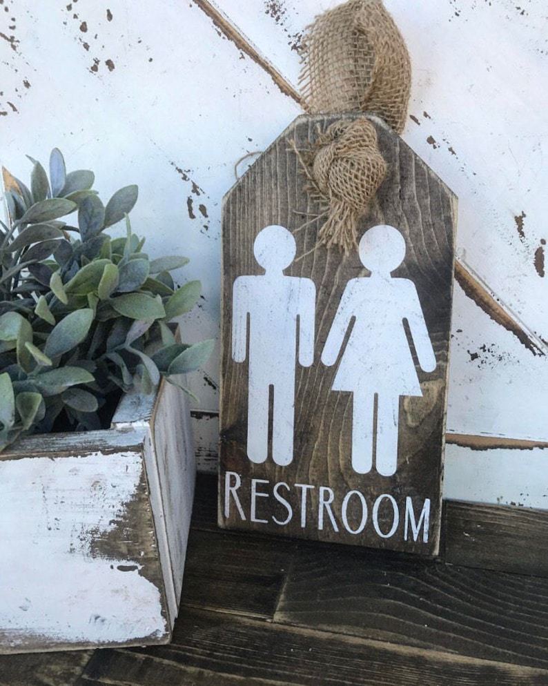 Restroom signs bathroom signs bathroom decor boy girl | Etsy