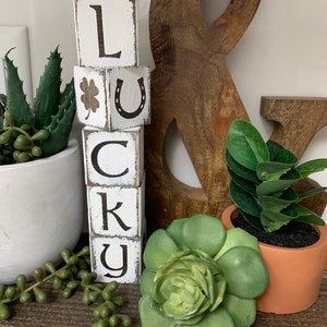 St Paddy Blocks, St. Paddy’s Decor, St. Patrick’s Day Decor, Tiered ...