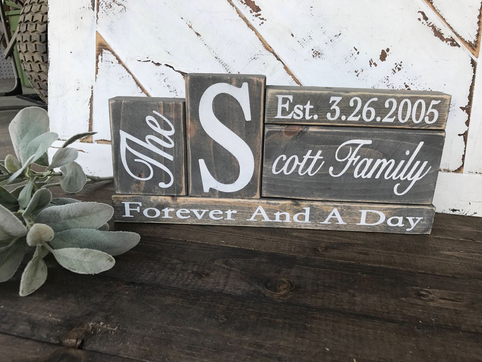 Family Blocks - Wooden Blocks - Wedding Gift - Rustic Decor ...
