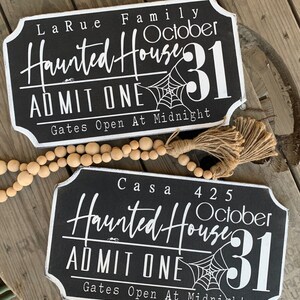 Halloween / Halloween Ticket / Halloween Sign /custom Sign // October ...