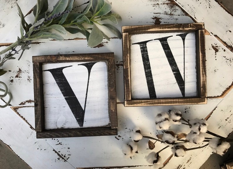 Rustic Roman Numeral Sign: Distressed Farmhouse Decor (5x5) - Etsy