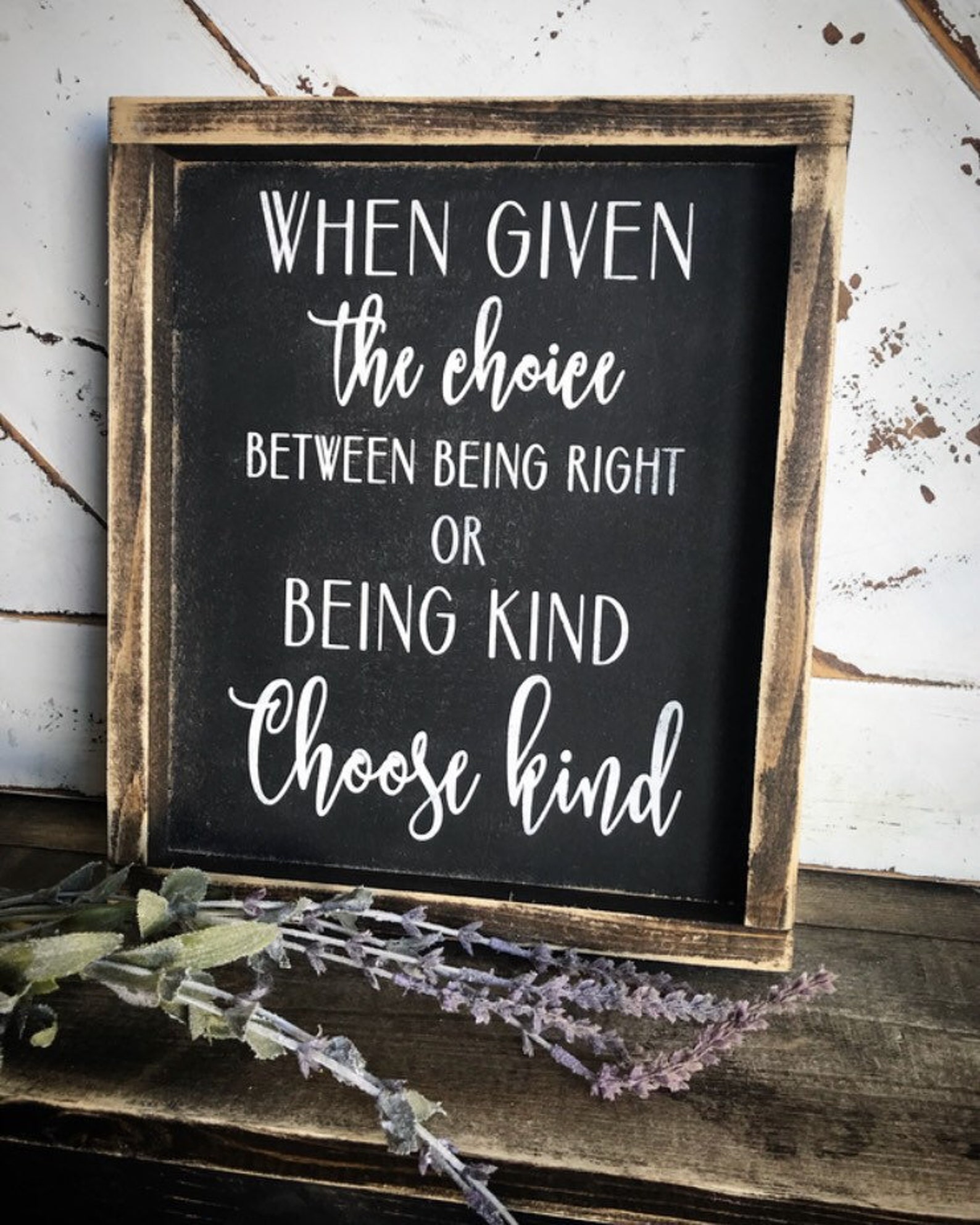 Be Kind / Choose Kind / Inspirational Quote/ Quote/ Home/ | Etsy