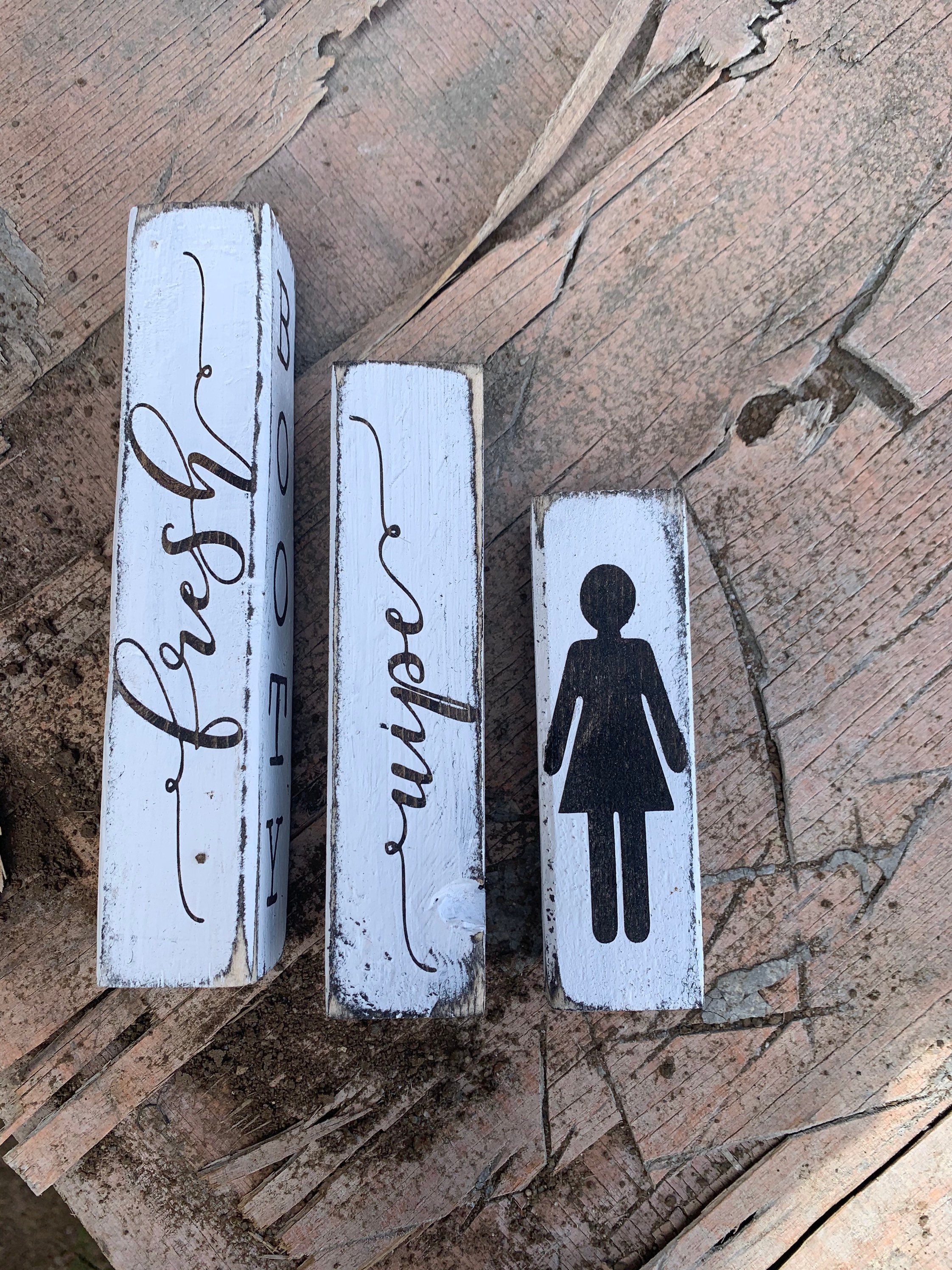 Bathroom Blocks Bathroom Decor Restroom Decor Restroom - Etsy