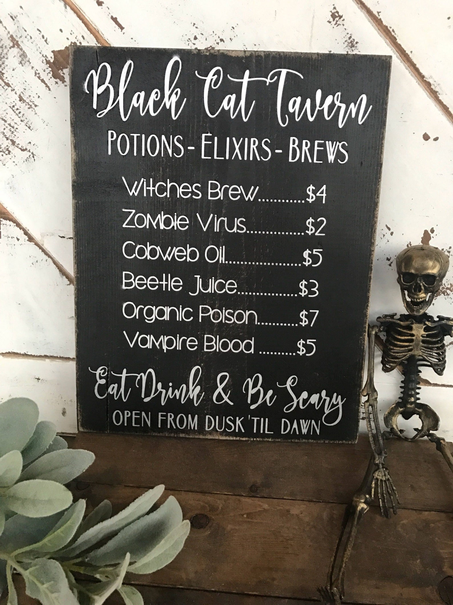 Halloween Sign / Bar Sign / Bar Decor / Halloween Decor / - Etsy