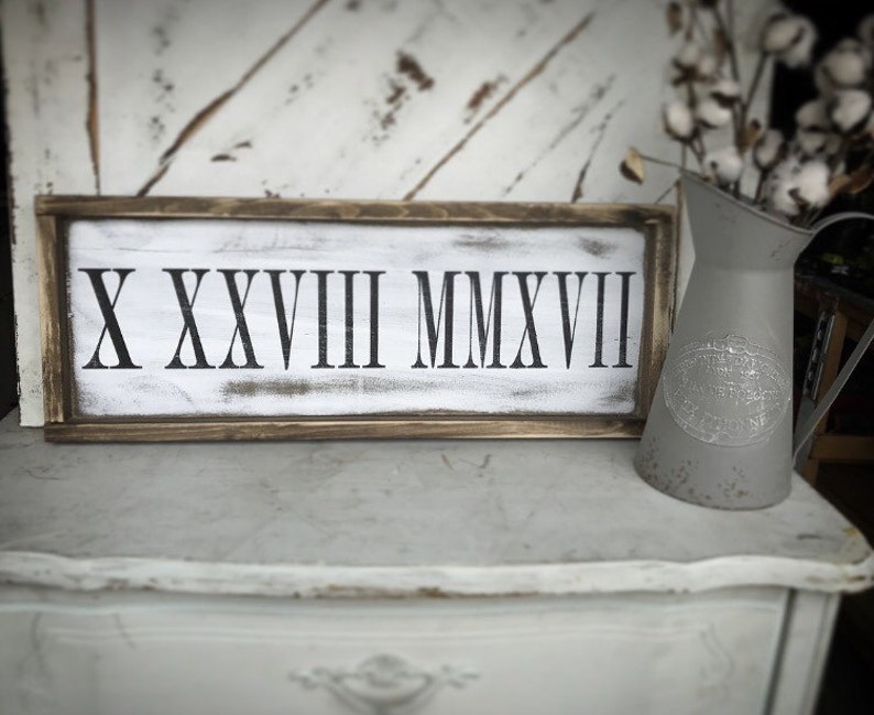 Roman Numerals// Anniversary // Wedding // Wedding Gift // Wedding ...