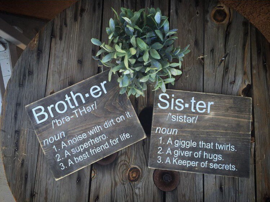Definition Sign / Family / Brother / Sister / Nursery Decor / Baby ...