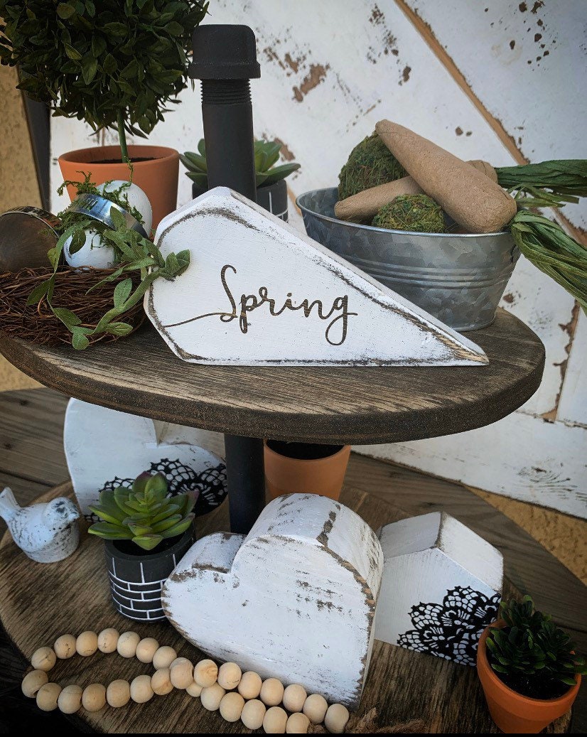 Spring Tags Easter Tags Easter Decor Tiered Tray Decor - Etsy