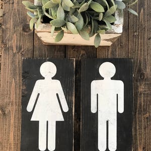 Boy and Girl Bathroom Sign, Restroom Sign, Bathroom Sign, Bathroom ...