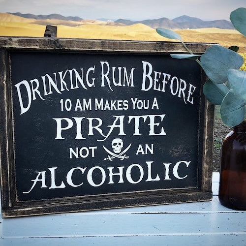 Drinking Rum / Bartender / Bar Decor / Kitchen Decor / Pirates - Etsy