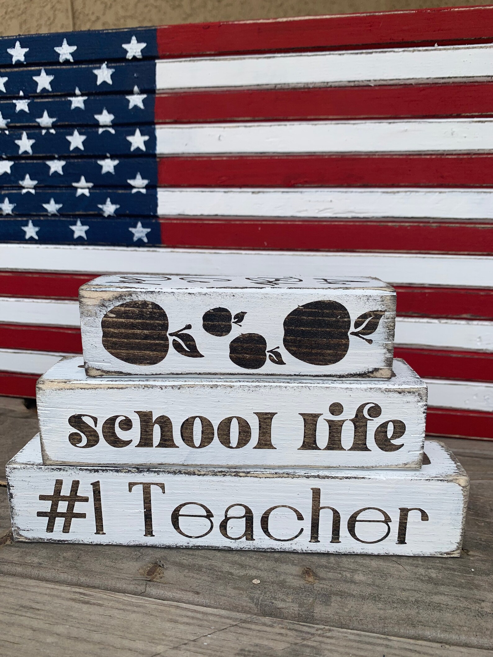 Teacher Blocks Teacher Gift Teacher Appreciation Wood - Etsy