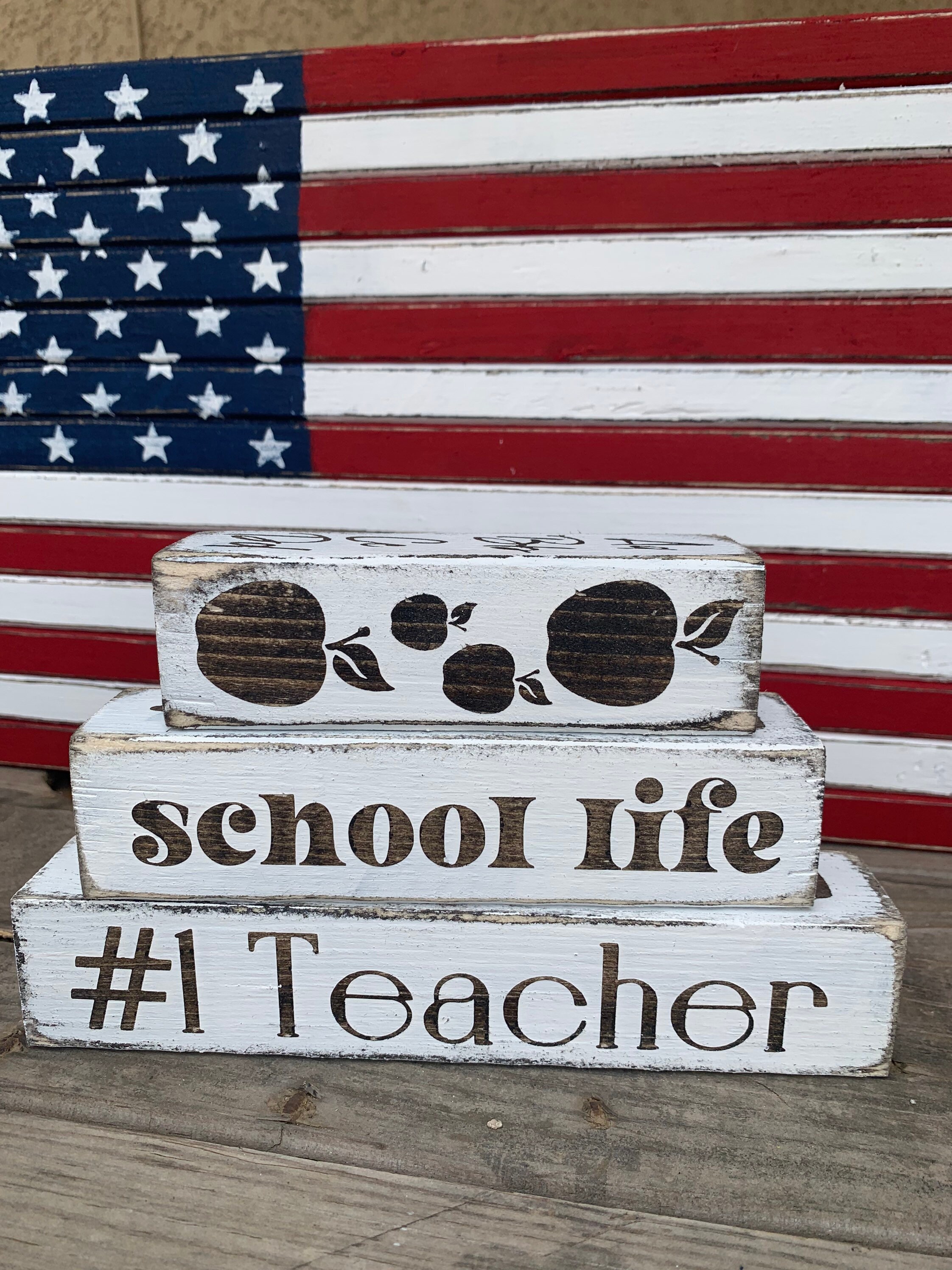 Teacher Blocks Teacher gift teacher appreciation wood | Etsy