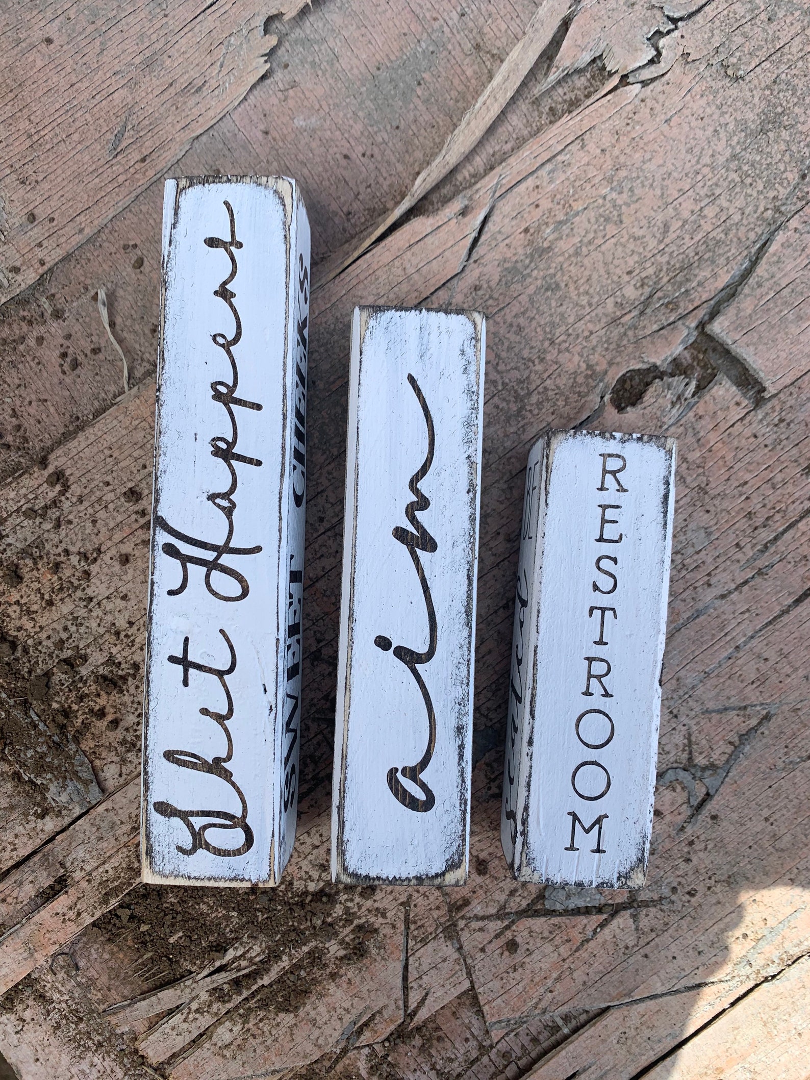 Bathroom Blocks Bathroom Decor Restroom Decor Restroom - Etsy