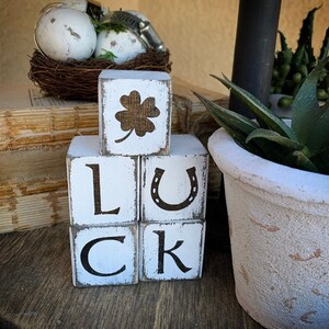 St Paddy Blocks, St. Paddy’s Decor, St. Patrick’s Day Decor, Tiered ...