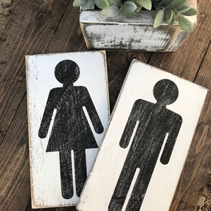 Boy and Girl Bathroom Sign, Restroom Sign, Bathroom Sign, Bathroom ...