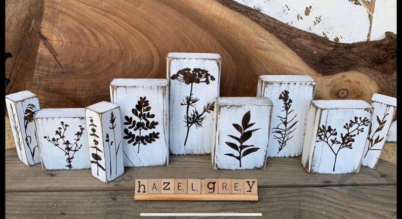 Wooden Garden Blocks / Garden / Garden Fairy/ Flower Stems / - Etsy
