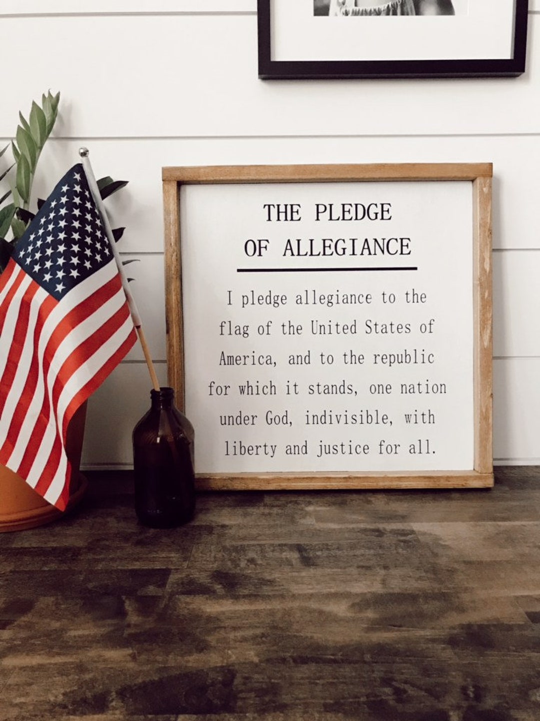 I Pledge Allegiance/ American Flag / Flag / Patriotic Decor / Memorial ...